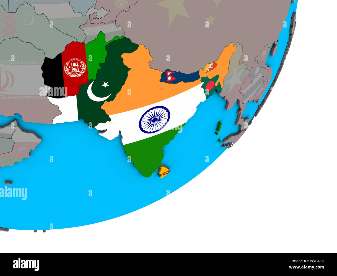 Saarc flags hi-res stock photography and images - Alamy