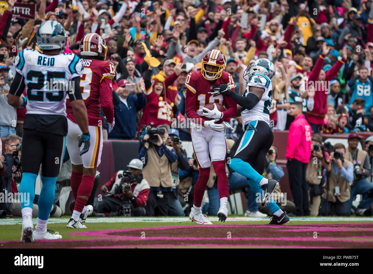 Landover, Maryland, USA. 14th Oct, 2018. Washington Redskins wide ...