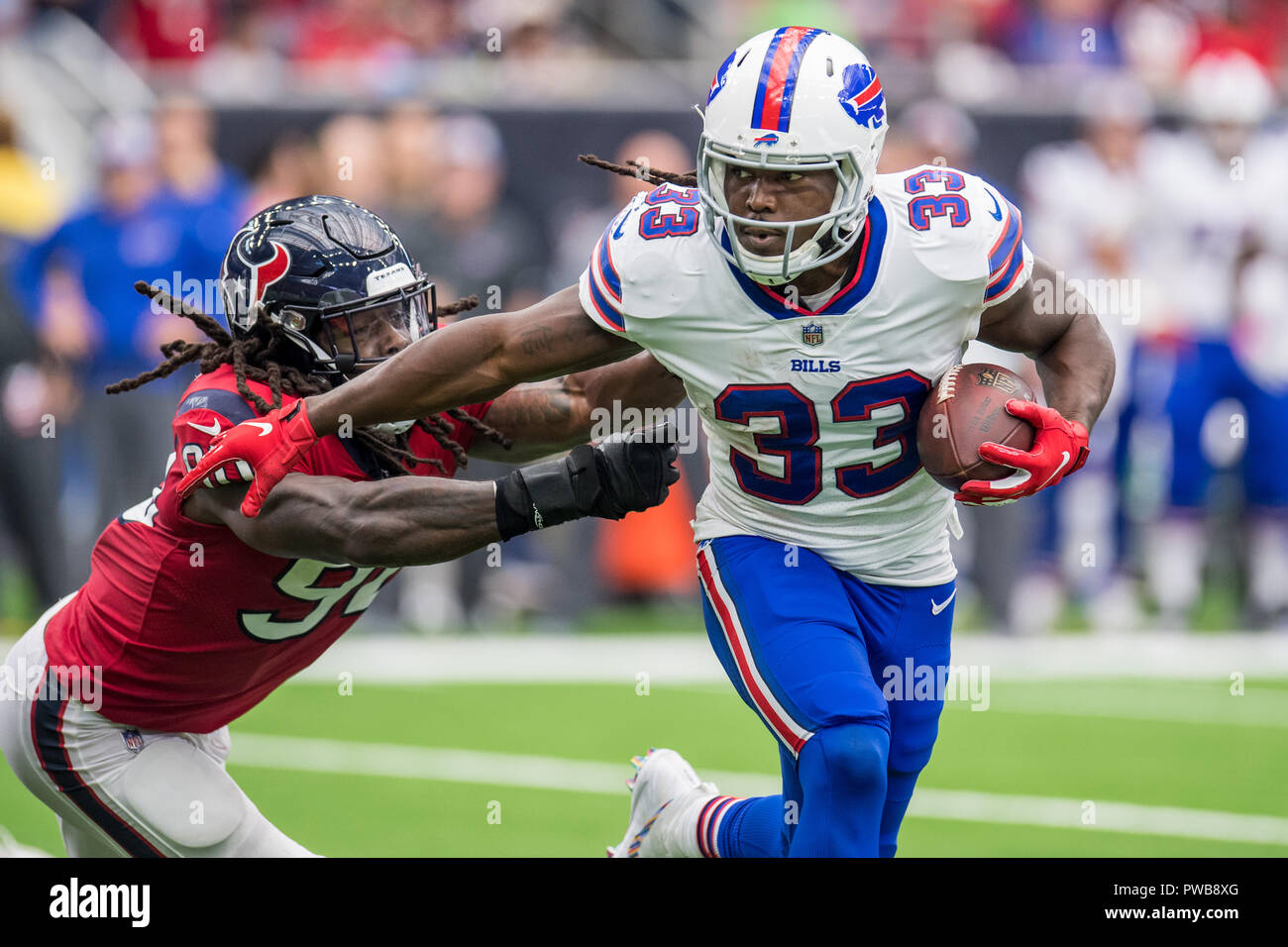 Houston, TX, USA. 14th Oct, 2018. Buffalo Bills running back Chris ...
