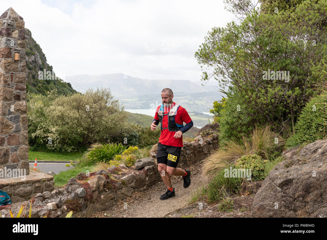 Crater Rim Ultra trail running race. Port Hills, Christchurch, New ...