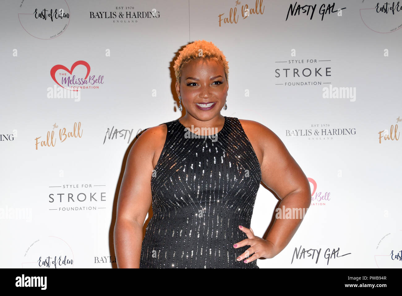 London, UK. 14th Oct, 2018. Marisha Wallace attends gala dinner and ...