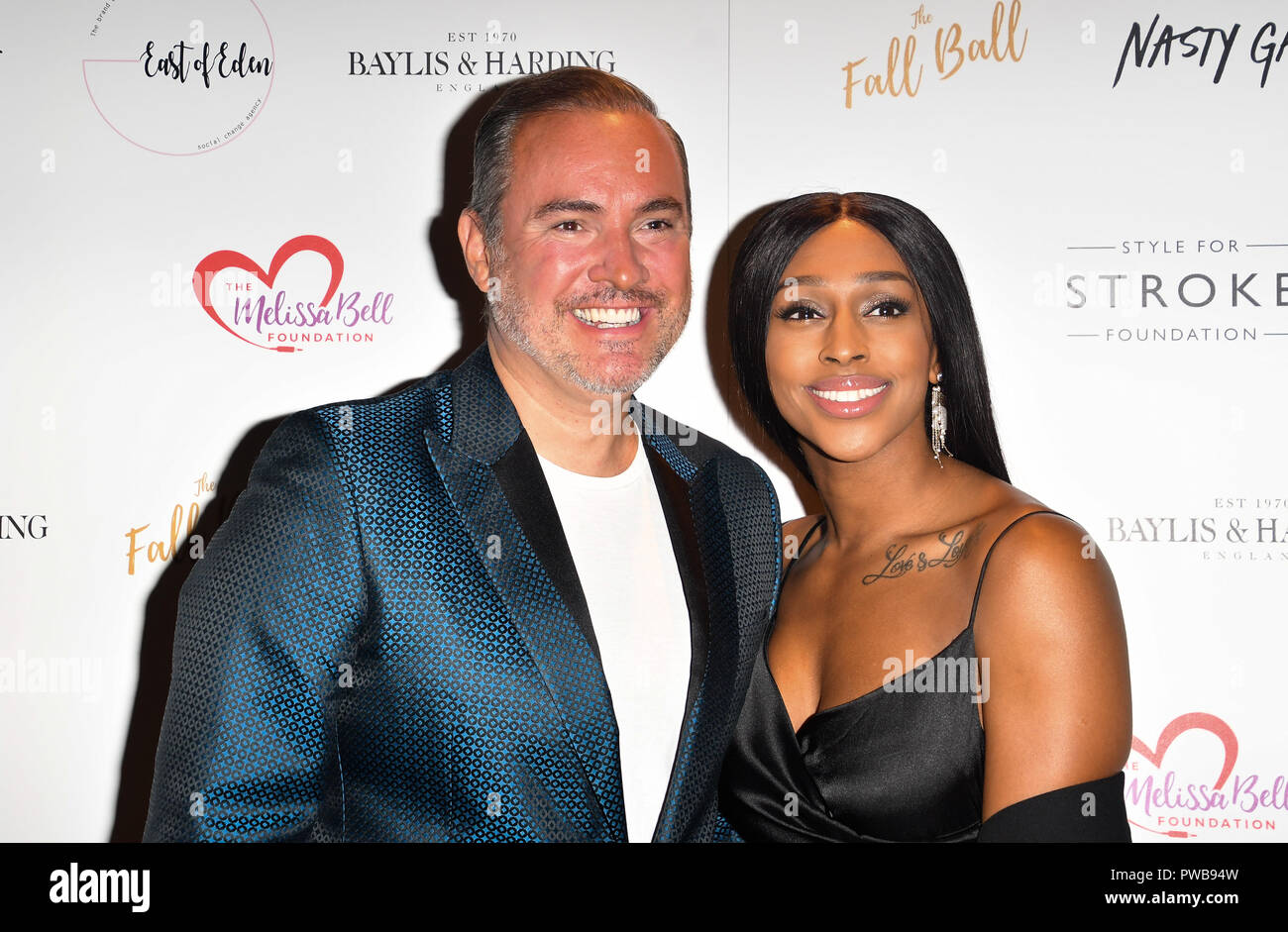 London, UK. 14th Oct, 2018. Nick Ede, Alexandra Burke attends gala ...