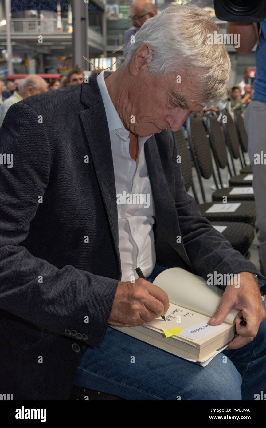 SPEYER, Germany - October 14th 2018: Ulf Merbold signing autographs for ...