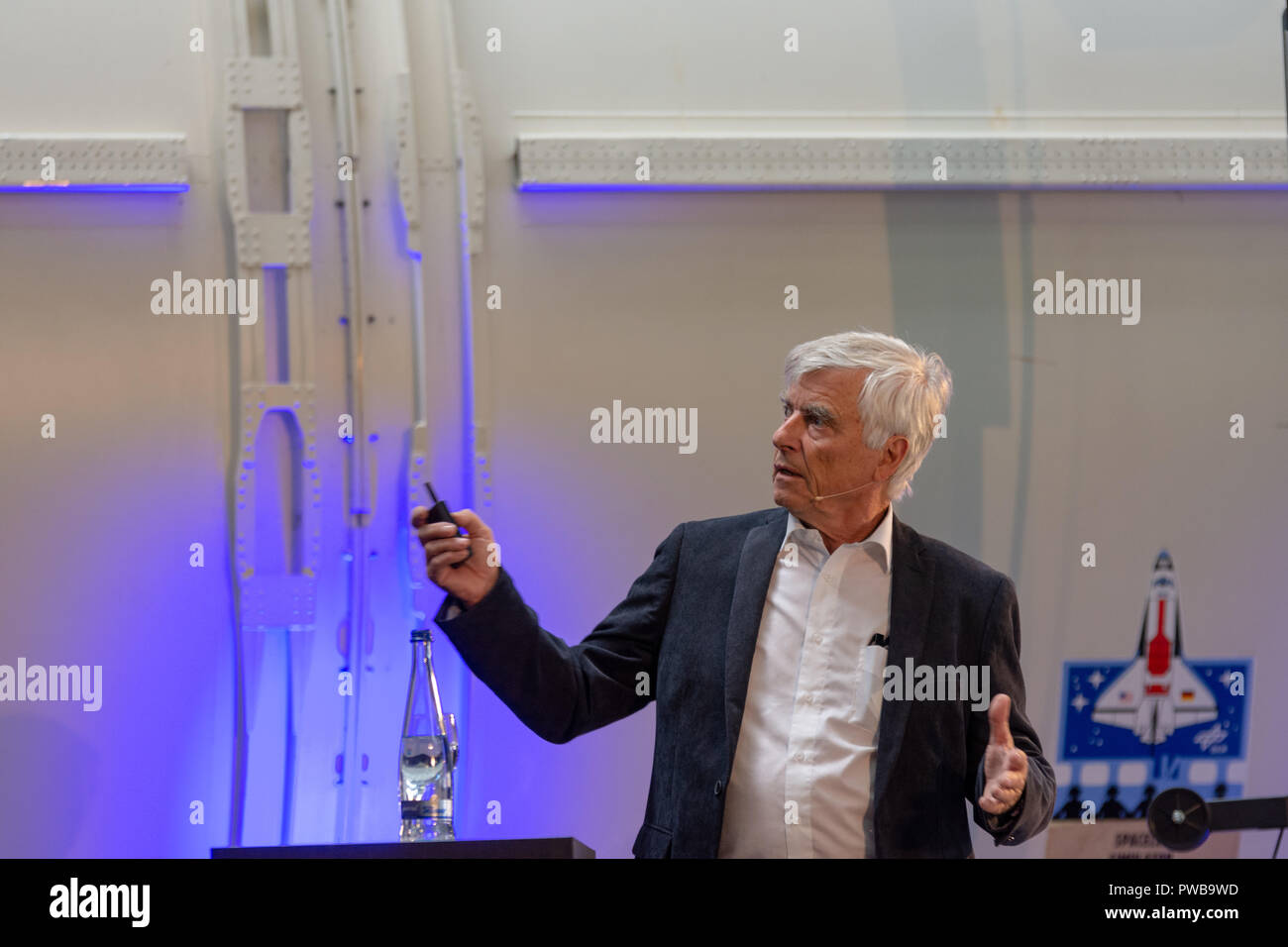 SPEYER, Germany - October 14th 2018: Ulf Merbold talks about his ...