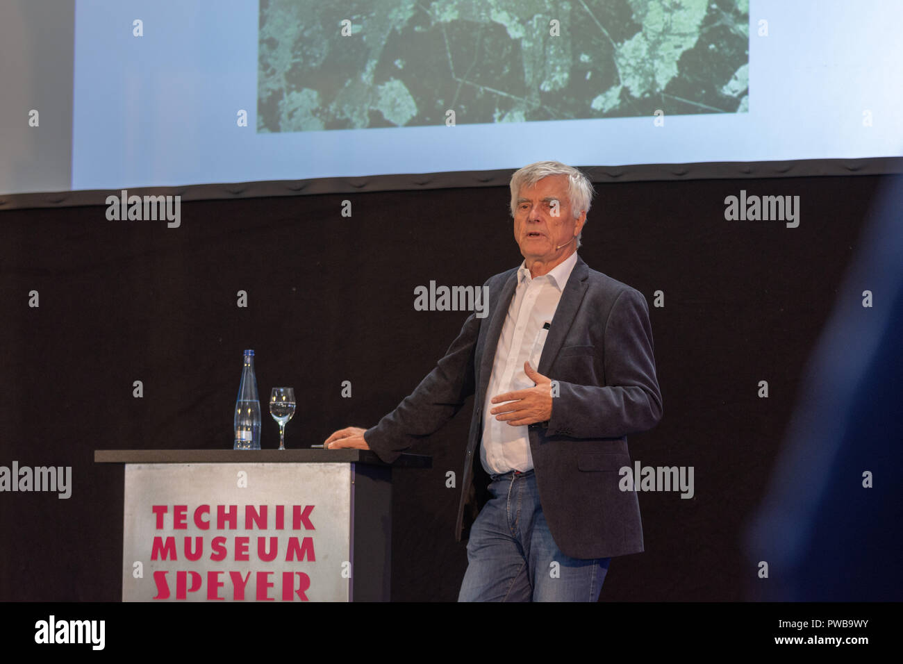 SPEYER, Germany - October 14th 2018: Ulf Merbold talks about his ...