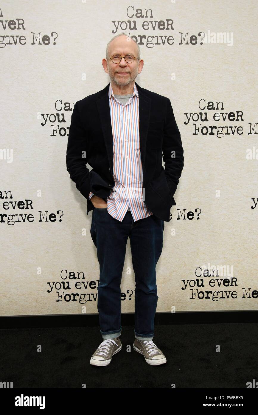 New York, NY, USA. 14th Oct, 2018. Bob Balaban at arrivals for CAN YOU ...