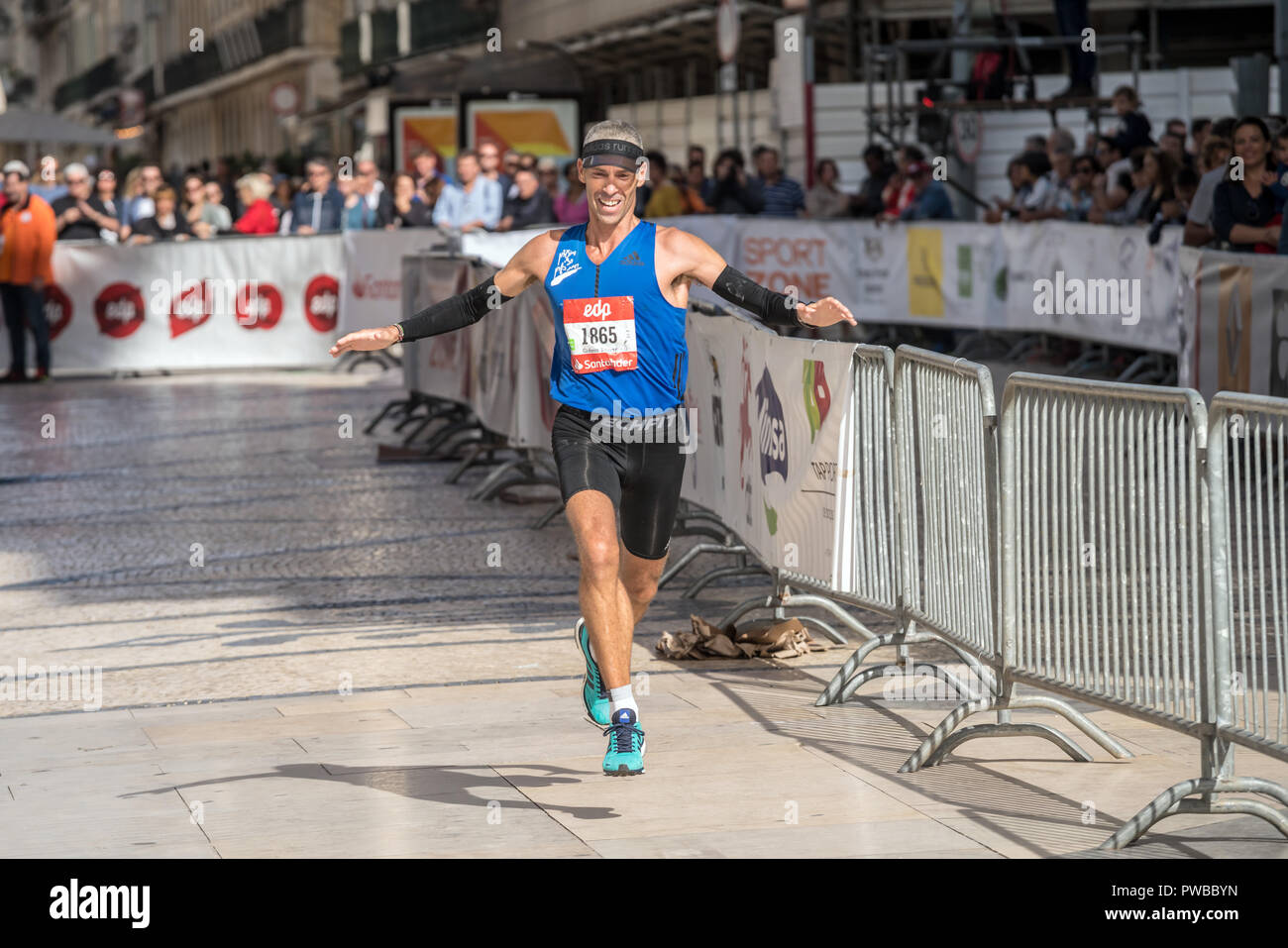 Lisbon, Portugal - OCTOBER 14, 2018: participants at the traditional ...