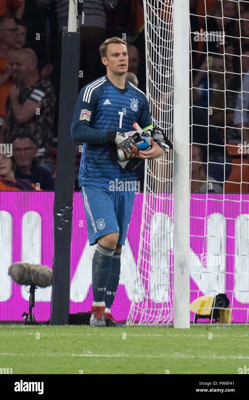 Goalkeeper Manuel NEUER (GER) takes his clothes after the game ...
