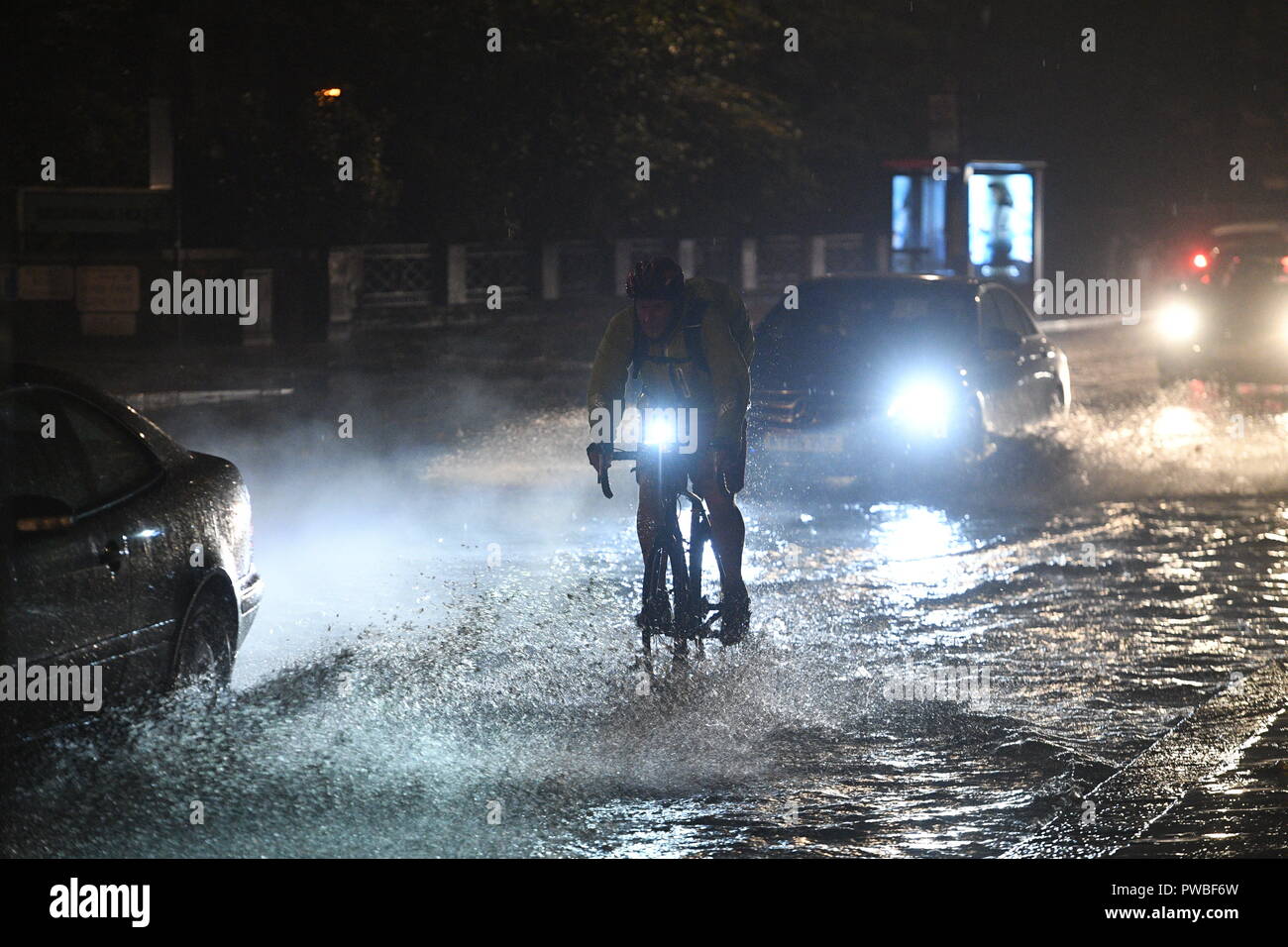 Bad weather in London caused flooding in Kensington today Picture ...