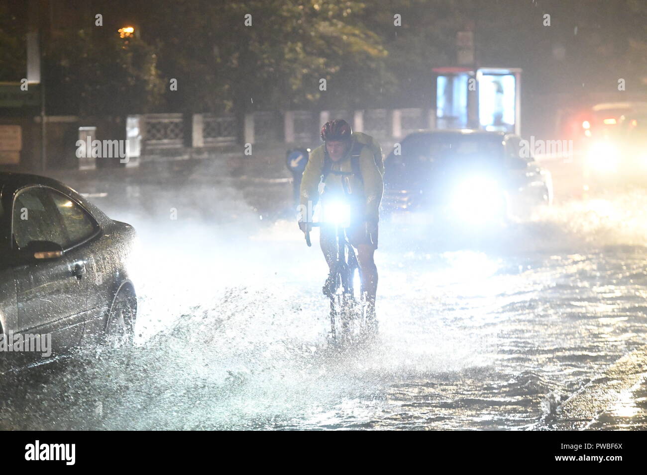 Bad weather in London caused flooding in Kensington today Picture ...