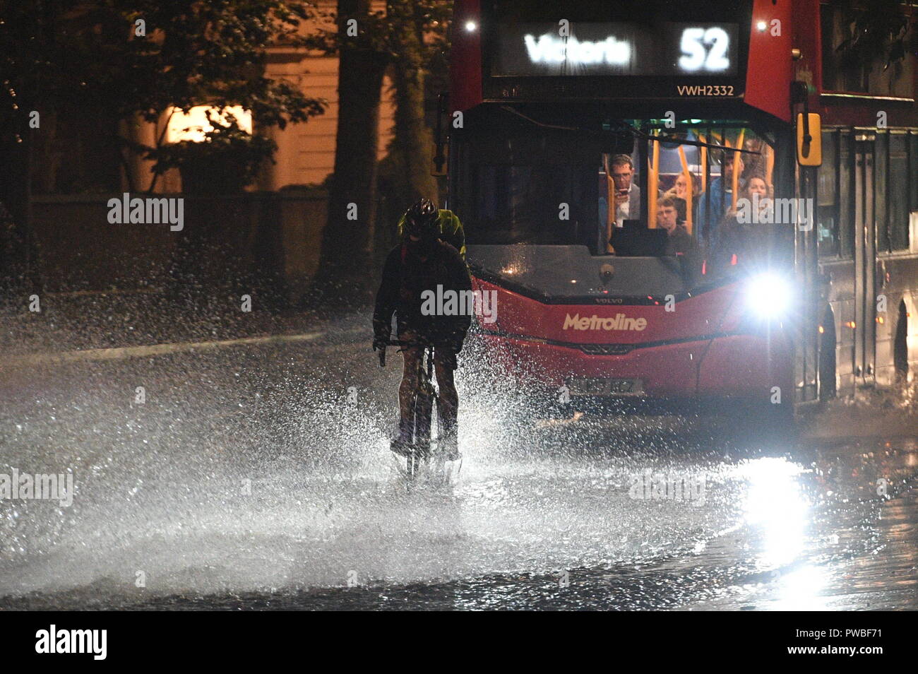 Bad weather in London caused flooding in Kensington today Picture ...