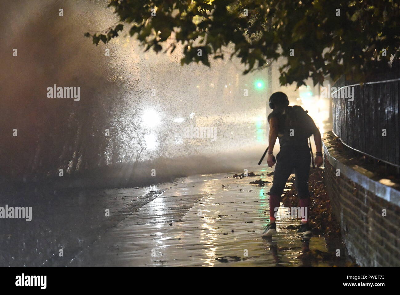 Bad weather in London caused flooding in Kensington today Picture ...