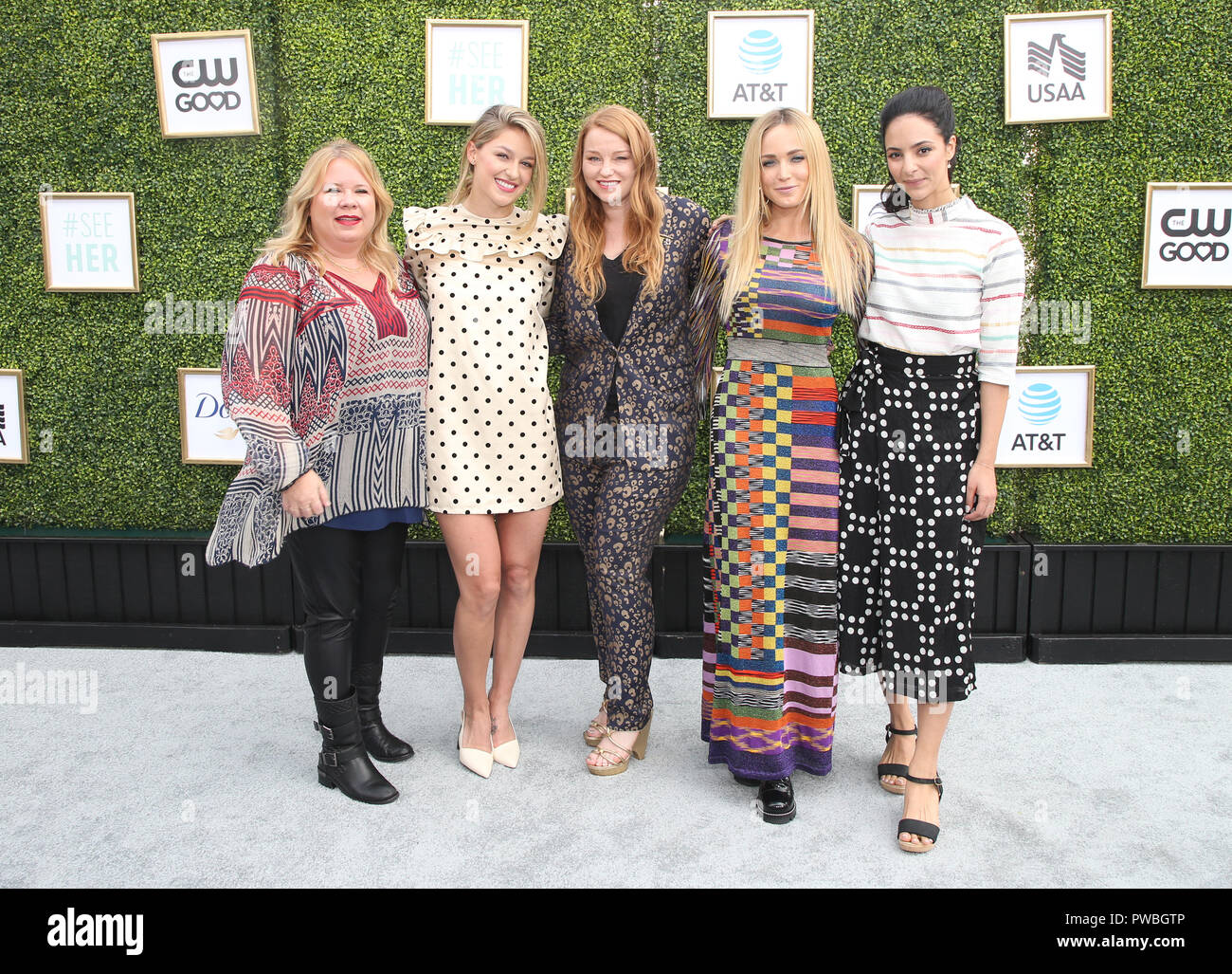 Burbank, Ca. 14th Oct, 2018. Julie Plec, Melissa Benoist, Sarah ...