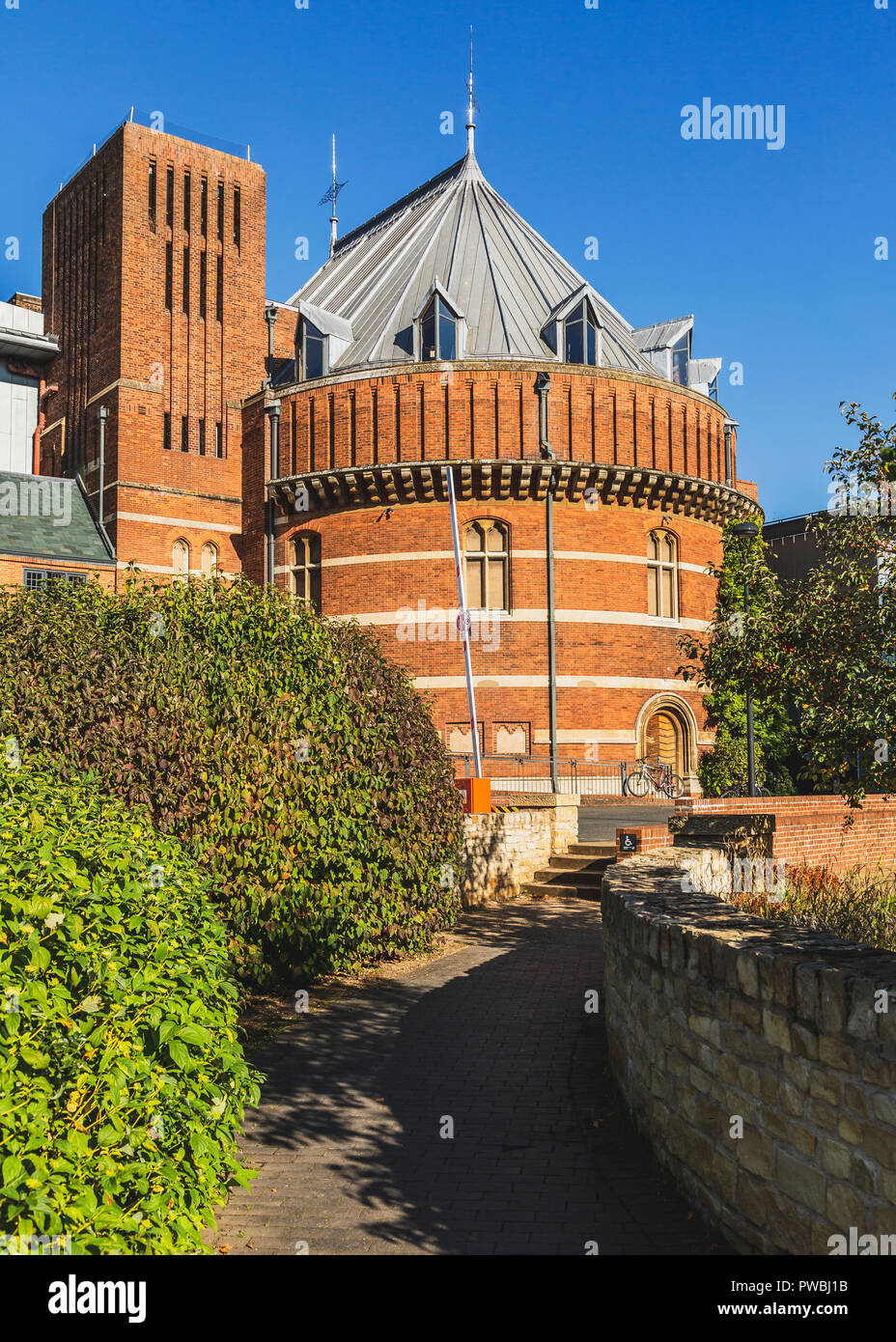 View of the Royal Shakespeare Theatre from the rear of the historic ...