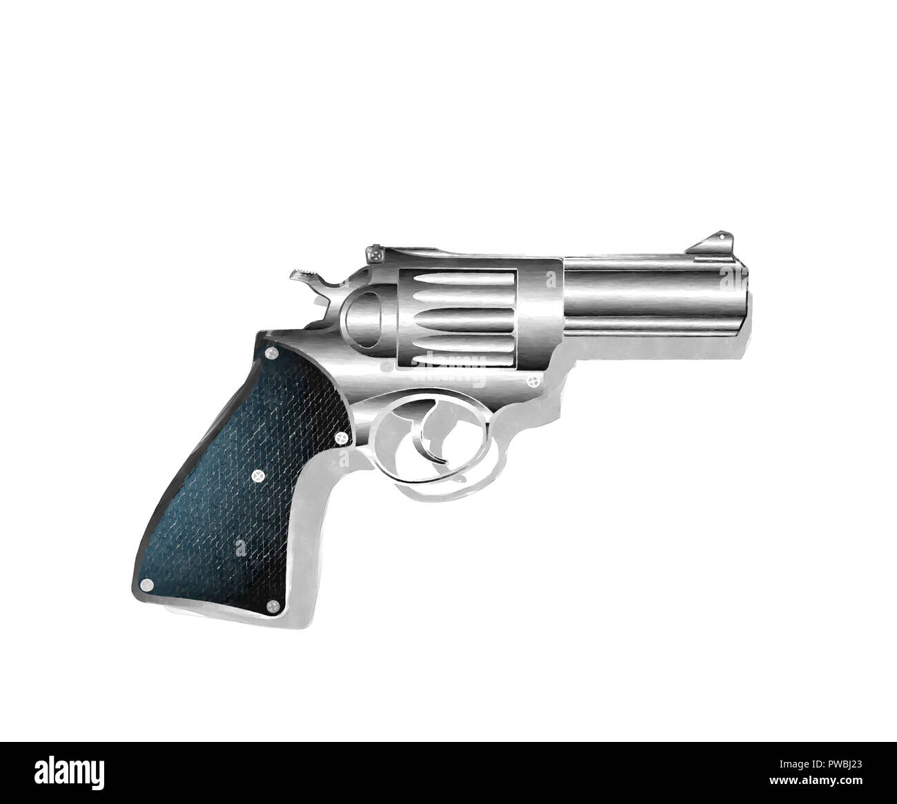 Watercolor hand gun hi-res stock photography and images - Alamy