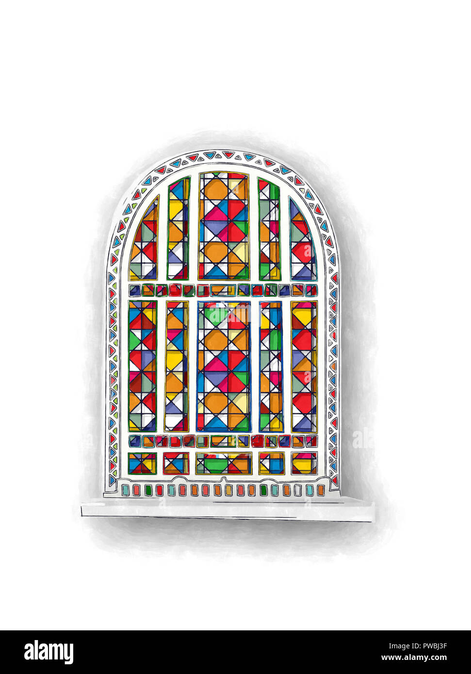 Seamless texture stained glass window hi-res stock photography and ...