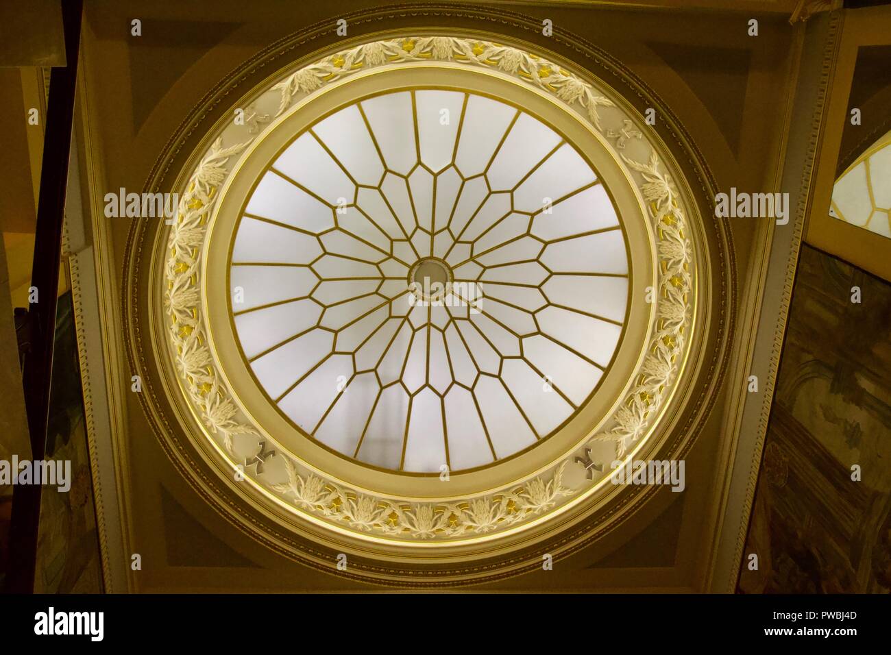 The ceiling window at Clothworkers' Hall, Dunster Court, London Stock ...
