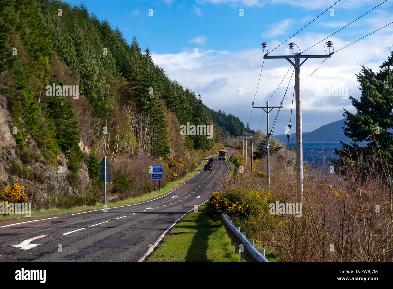 The A82 at Loch Ness, Scotland, Uk Stock Photo - Alamy