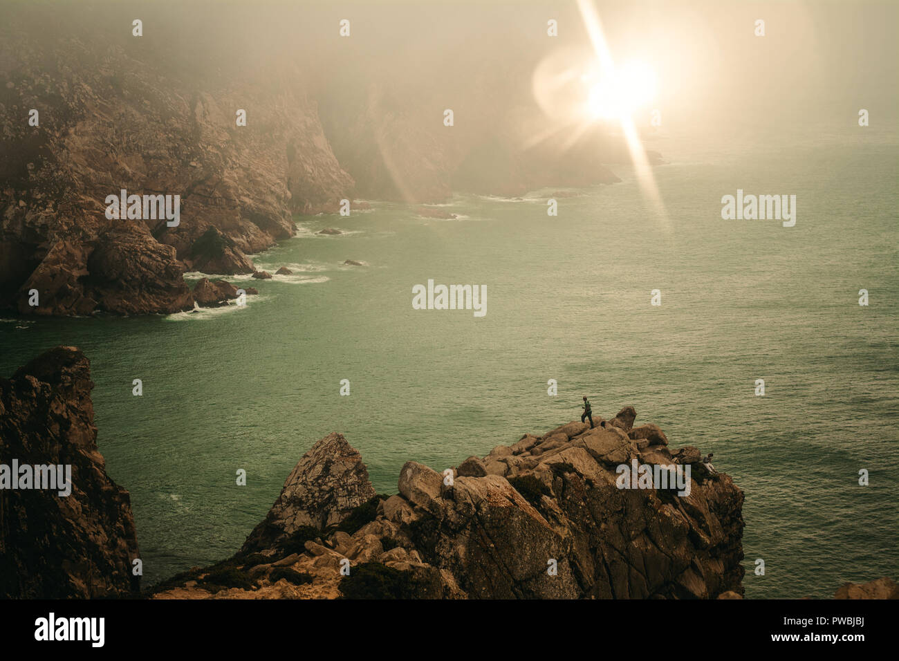 Cabo da Roca sunset Stock Photo - Alamy