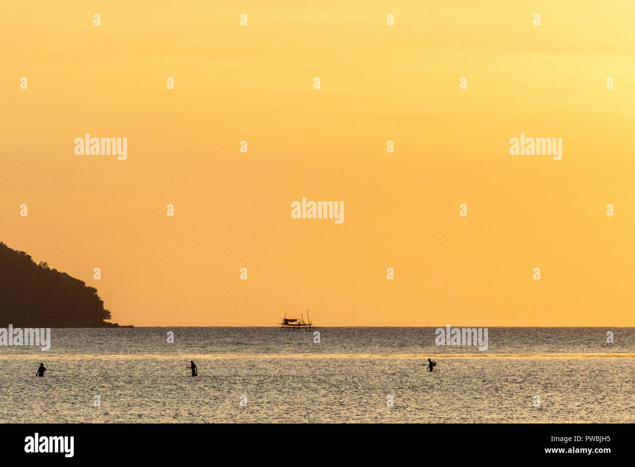 Sunset Kota Kinabalu coast Sabah Malaysia Borneo Stock Photo - Alamy