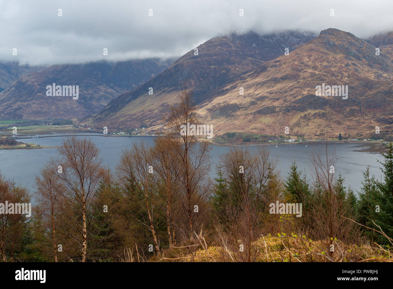 Viewpoint at Ratagan forest over Loch Duich and the surrounding ...