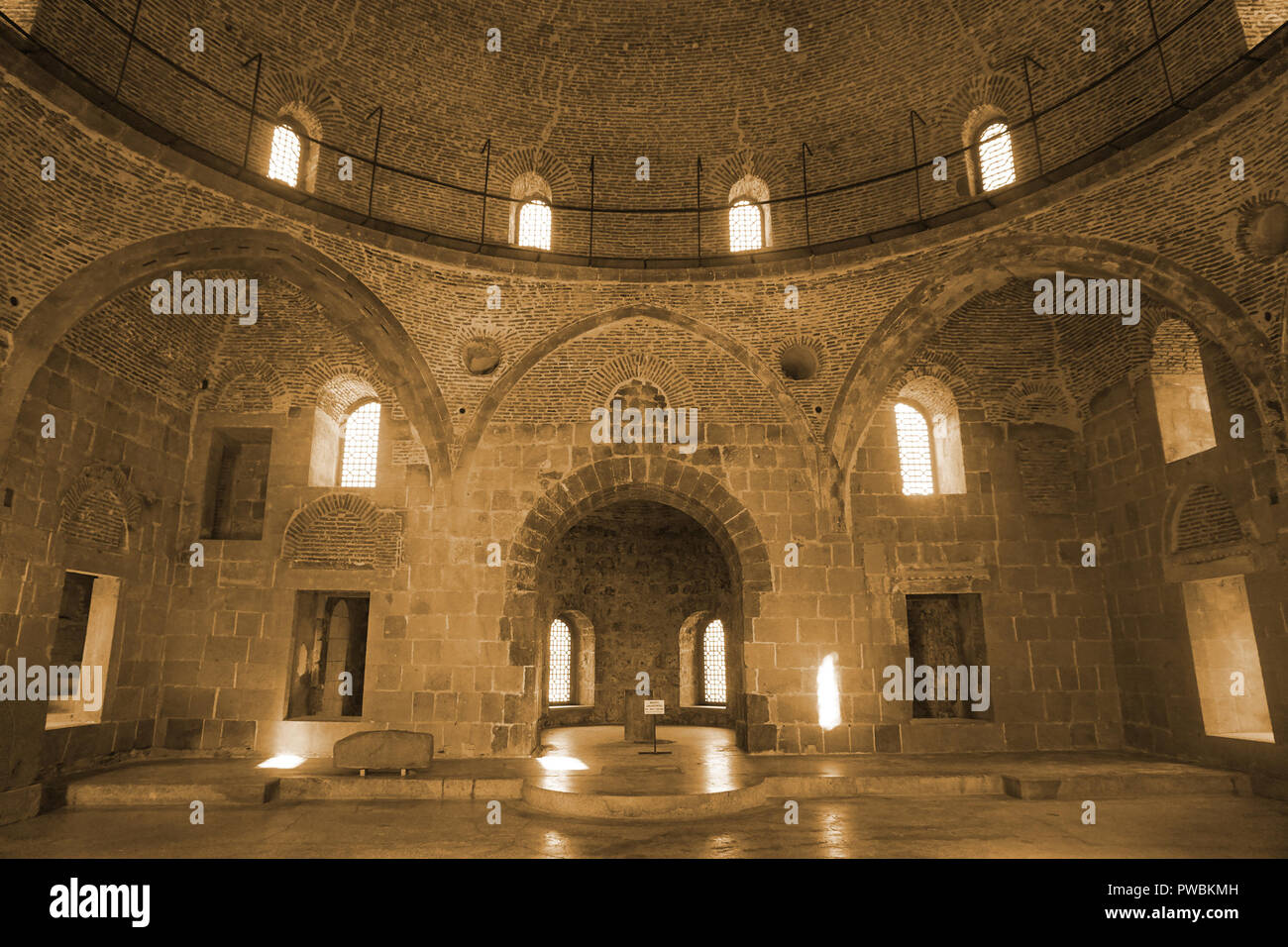 Akhaltsikhe Rabati Castle Fortress Complex Mosque Altar with Sepia Tone ...