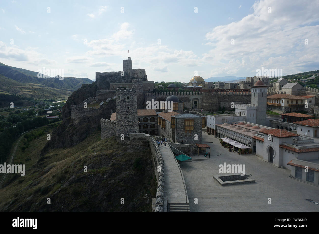 Akhaltsikhe Rabati Castle Fortress Complex Square Wall and Towers View ...