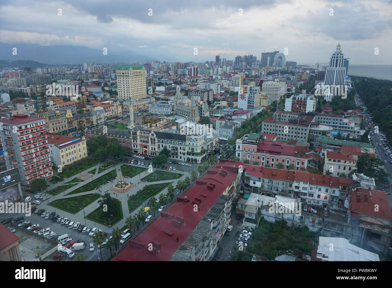 Batumi Skyline Cityscape of the Old Town Park and Multi Storey ...