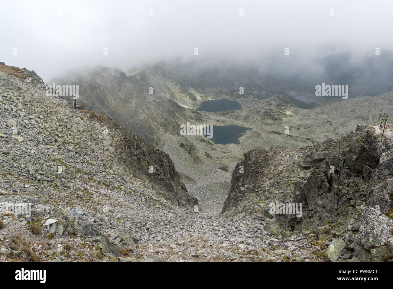 Amazing panoramic view from Musala peak, Rila mountain, Bulgaria Stock ...