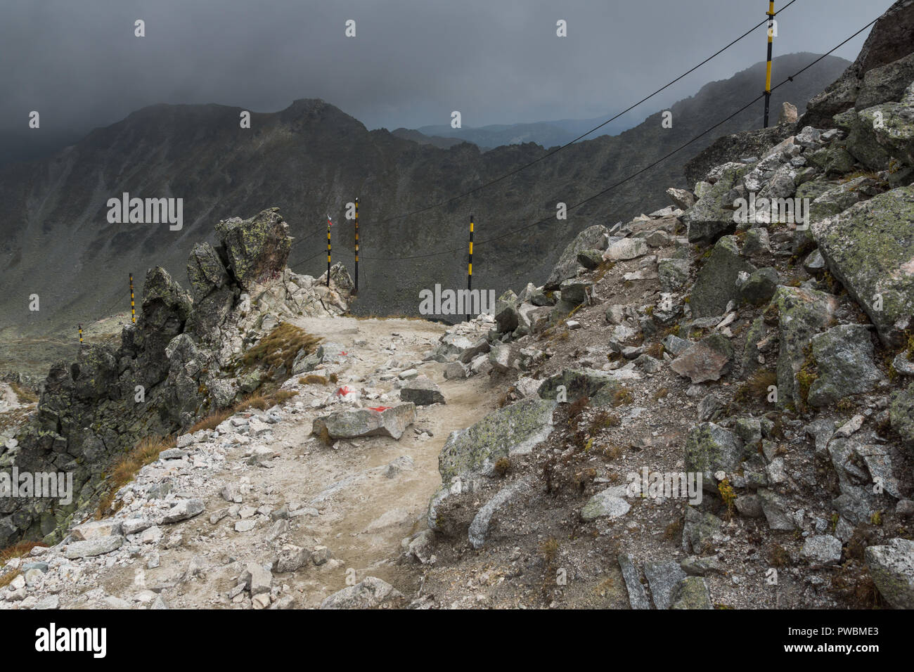 Amazing panoramic view from Musala peak, Rila mountain, Bulgaria Stock ...