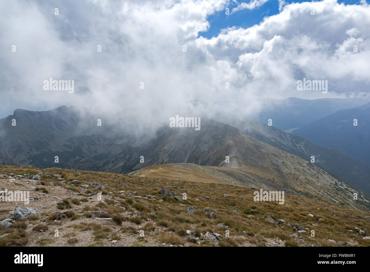 Amazing panoramic view from Musala peak, Rila mountain, Bulgaria Stock ...