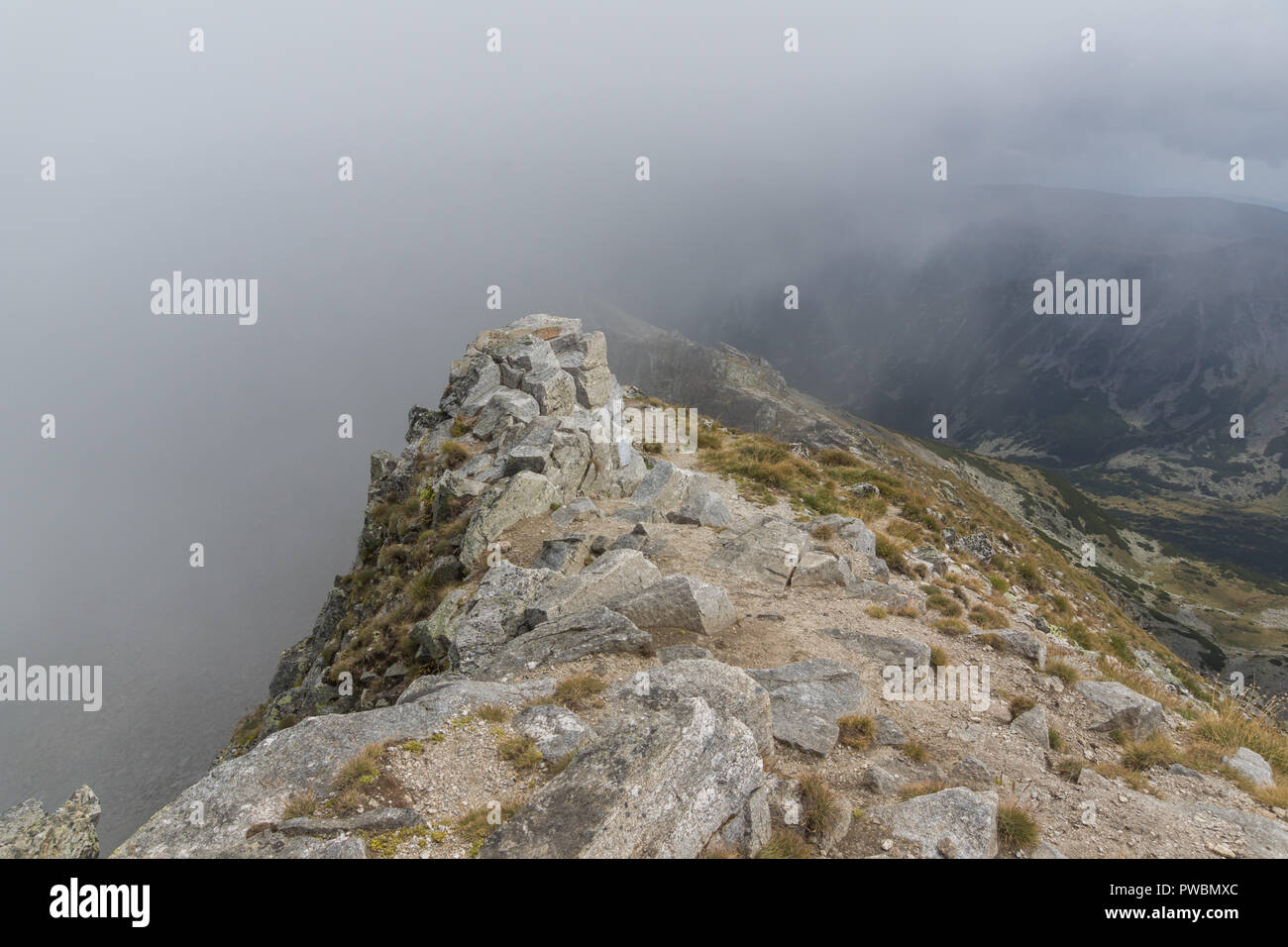 Amazing panoramic view from Musala peak, Rila mountain, Bulgaria Stock ...
