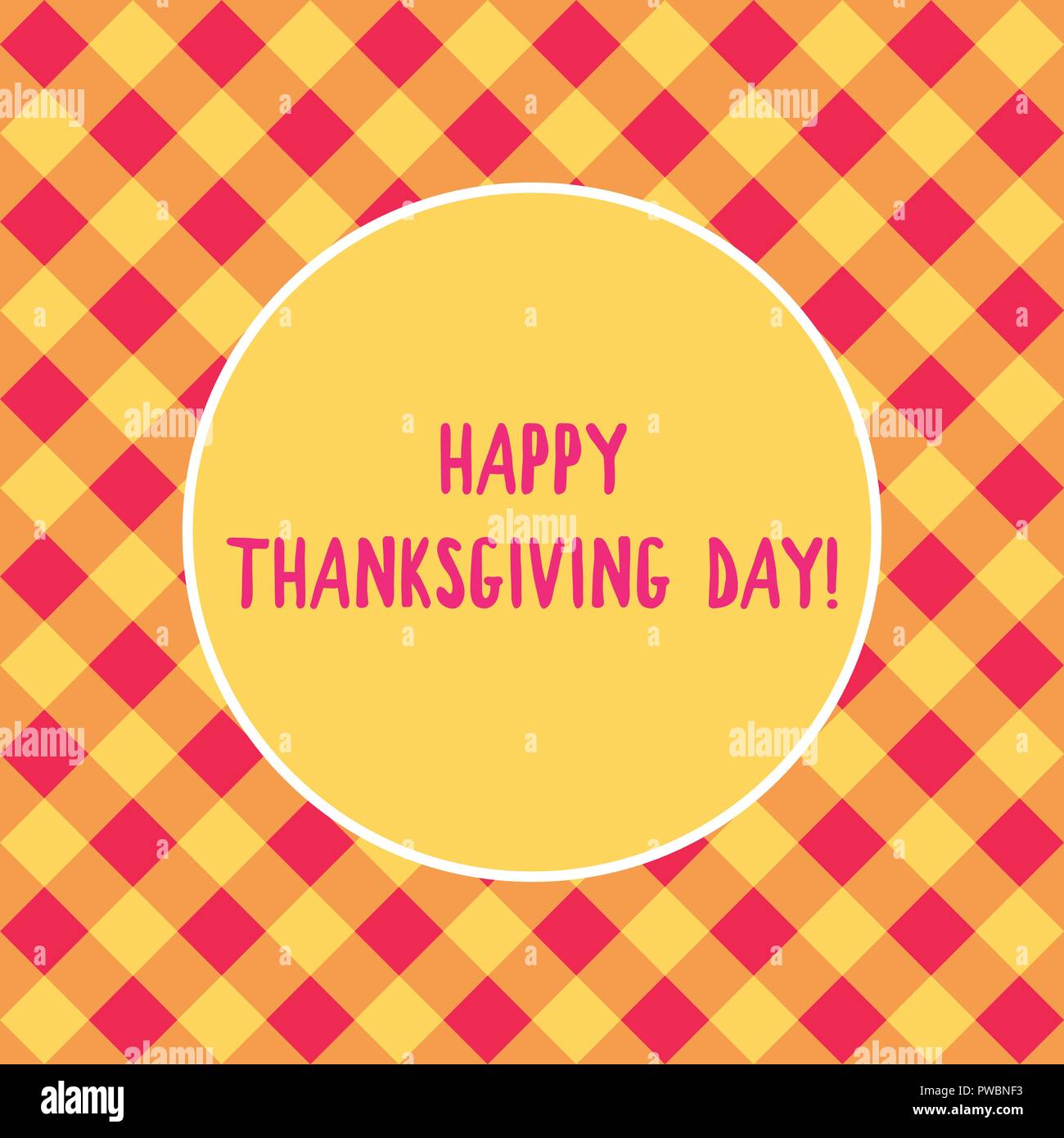 Happy Thanksgiving day design. Seamless pattern check plaid fabric ...