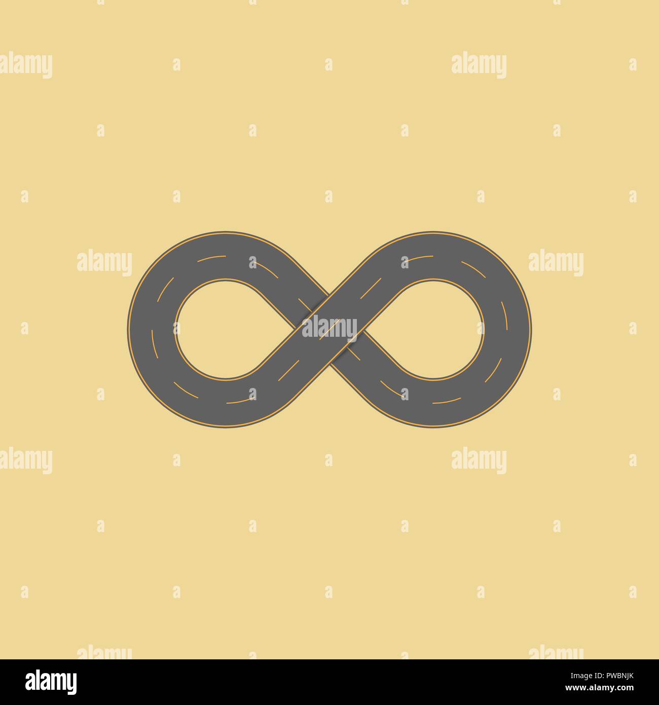 Abstract endless road for cars. Vector illustration Stock Vector Image ...