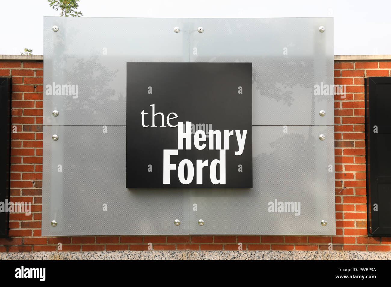 The entrance to the Henry Ford Museum in Dearborn, Detroit, Michigan ...