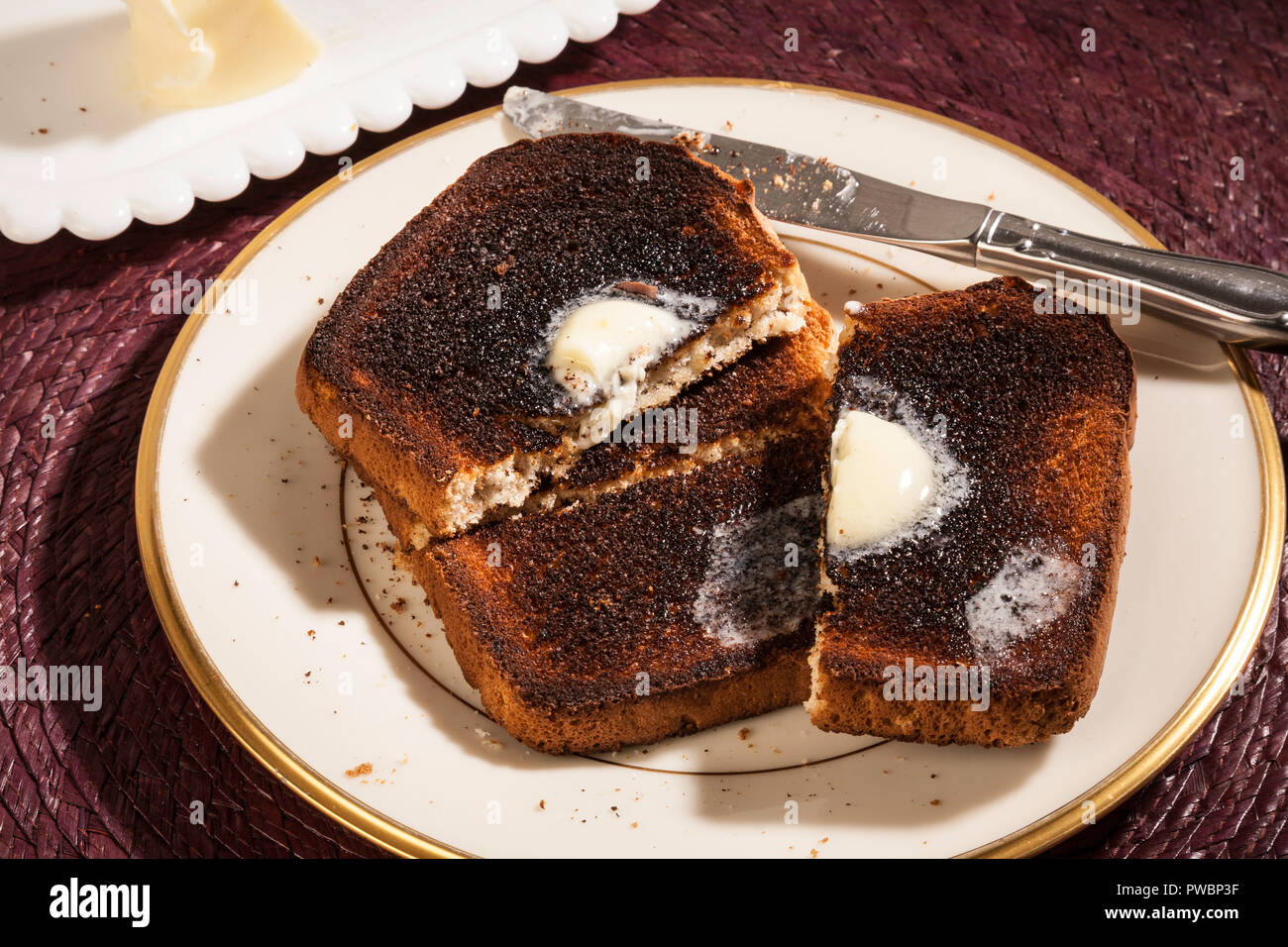 Burnt toast butter hi-res stock photography and images - Alamy