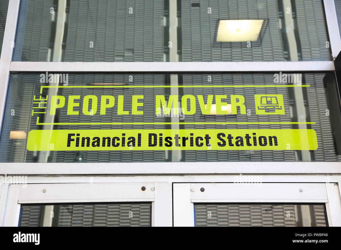 The elevated 'People Mover' or 'Detroit's Elevated Train' for a ride ...