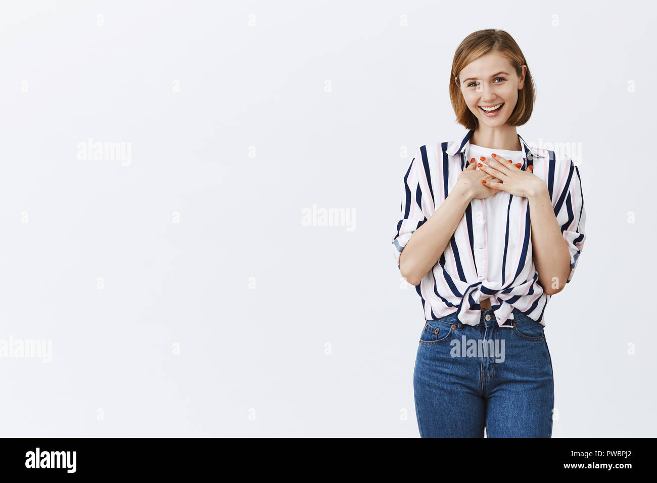 Blushing woman hi-res stock photography and images - Alamy