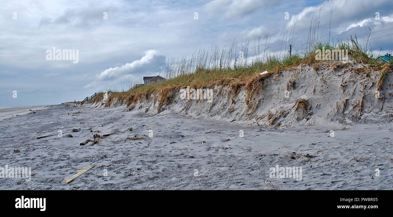Massive beach erosion in the aftermath of Hurricane Florence September ...
