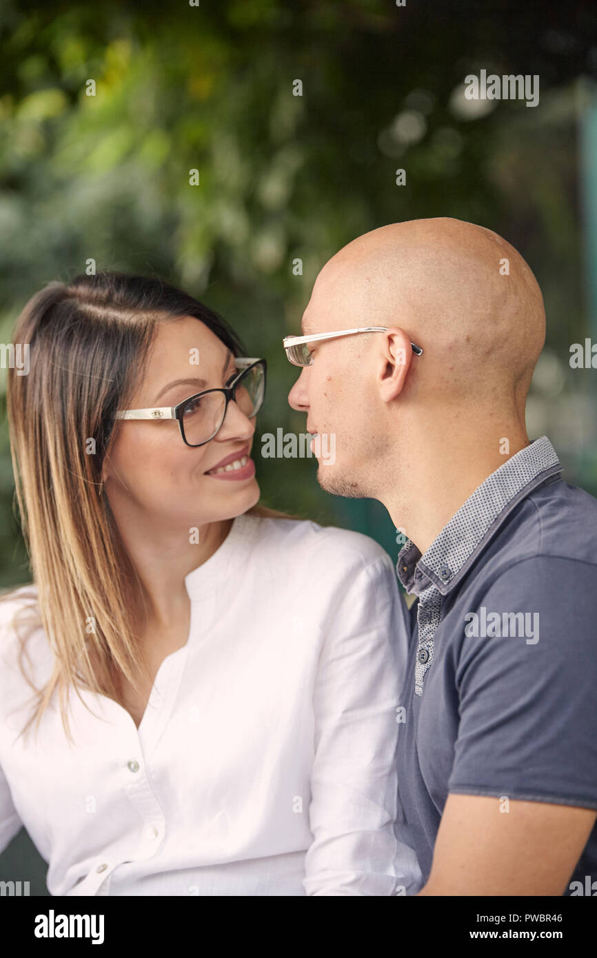 Man woman kiss close up hi-res stock photography and images - Alamy