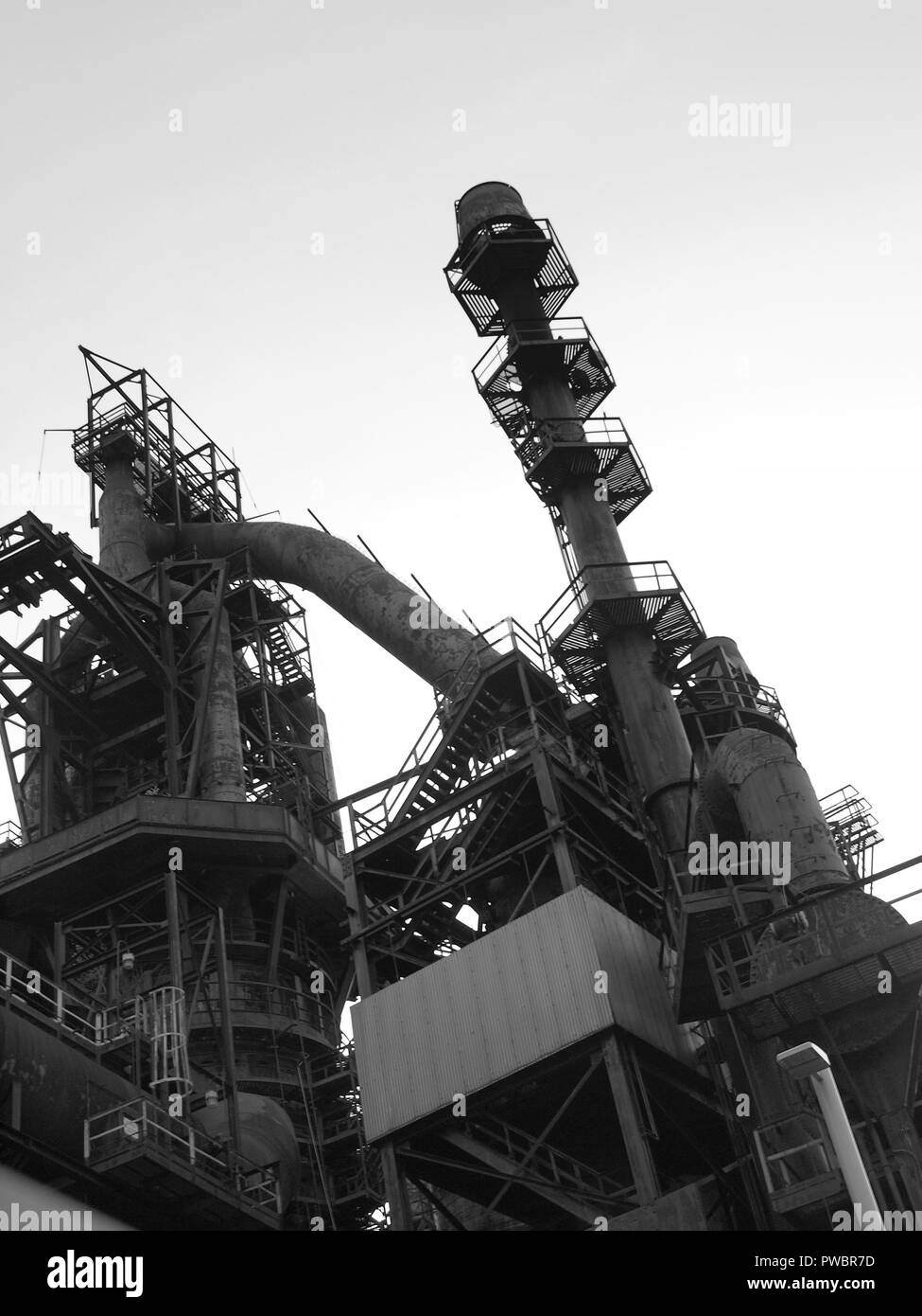 Metal stairs on steel mill hi-res stock photography and images - Alamy