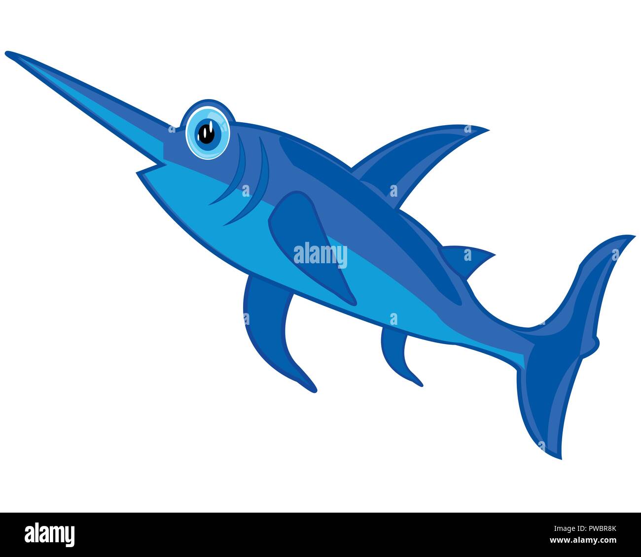 Sword fish cartoon illustration hi-res stock photography and images - Alamy