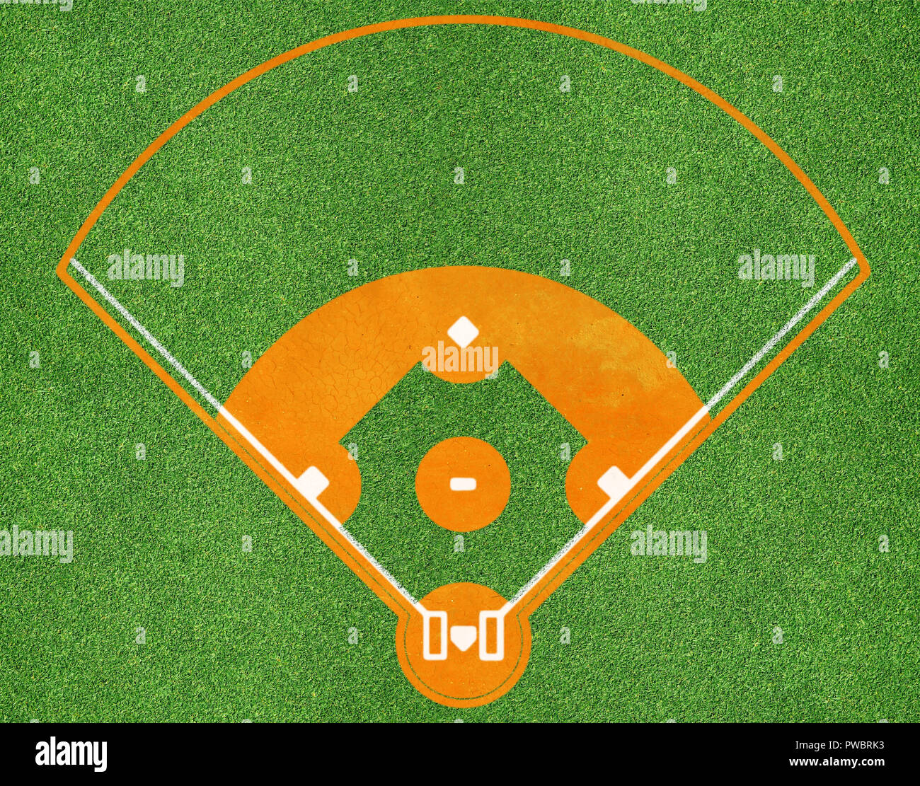 top view of baseball field Stock Photo - Alamy