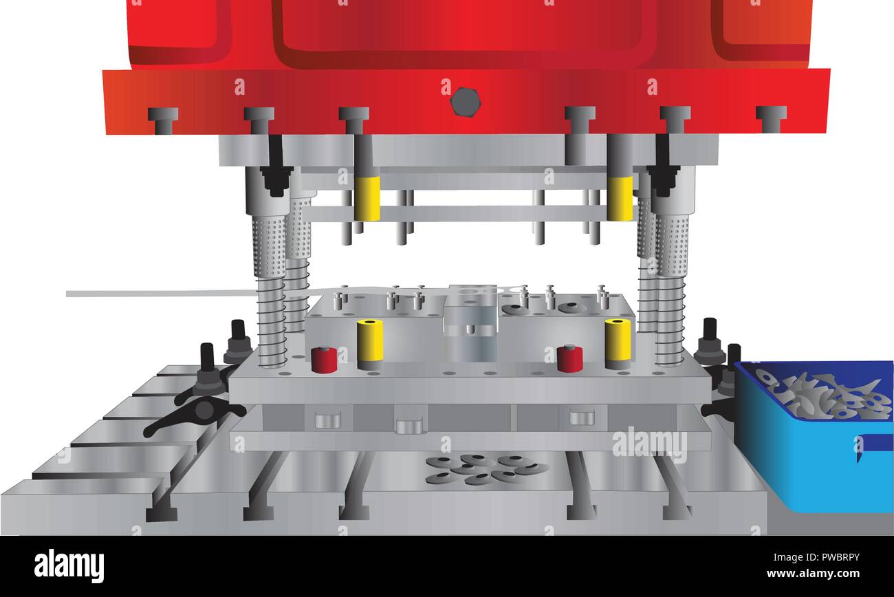 Vector of hydraulic press machine Stock Vector Image & Art - Alamy