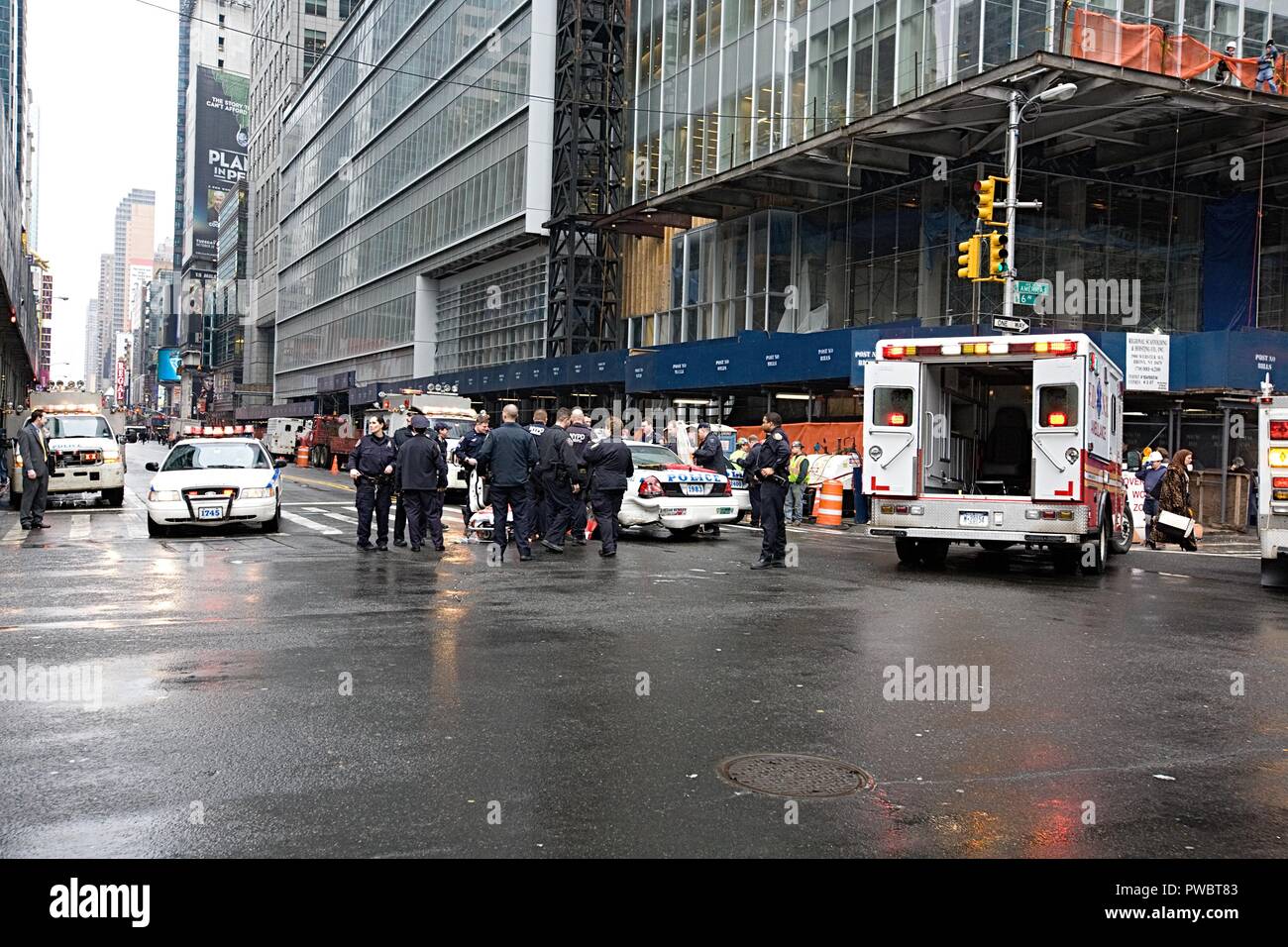 Car accident in New York city Stock Photo - Alamy