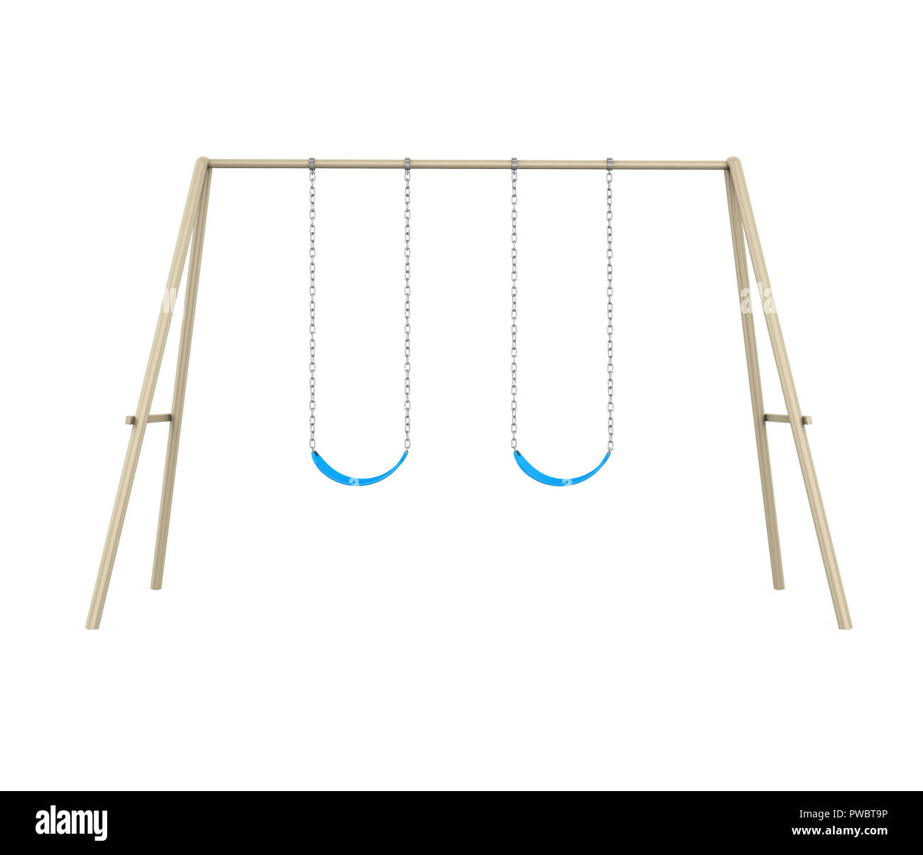 Swing Set Isolated Stock Photo - Alamy