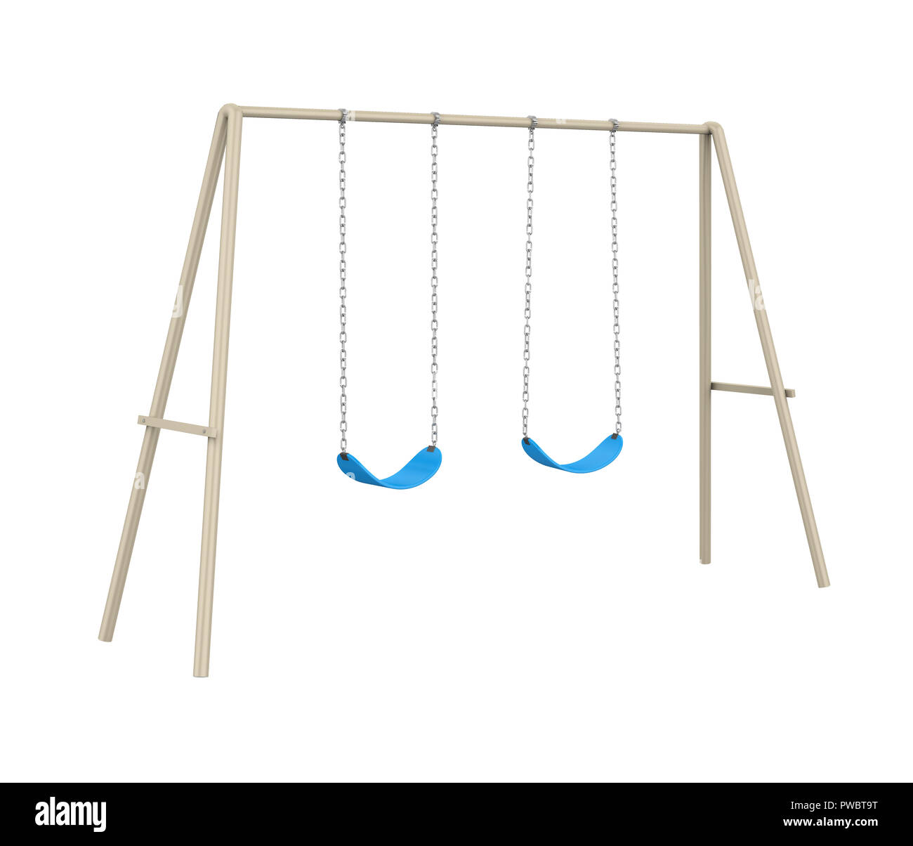 Swing Set Isolated Stock Photo - Alamy