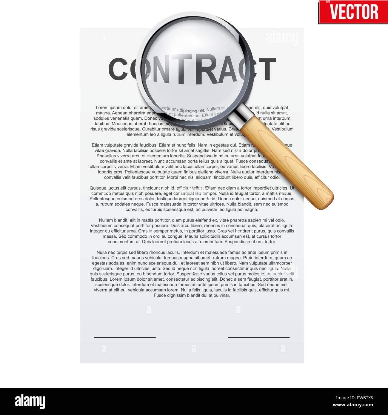 Legal professional signing contract Stock Vector Images - Alamy