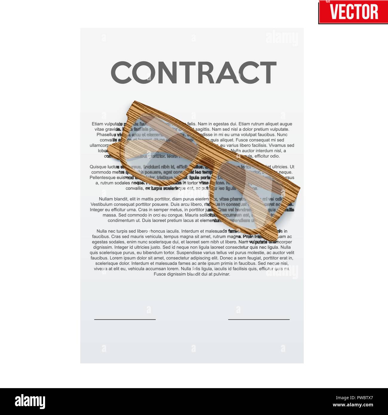 Signing paper work Stock Vector Images - Alamy