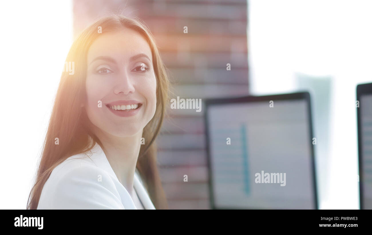 portrait of business woman-economist Stock Photo - Alamy